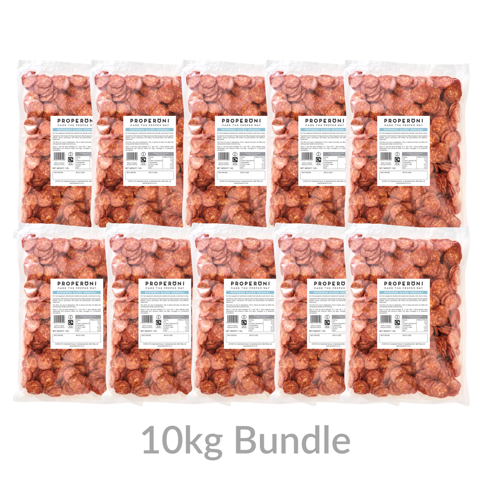 Wholesale Pepperoni Slices (1kg Bags) - Properoni