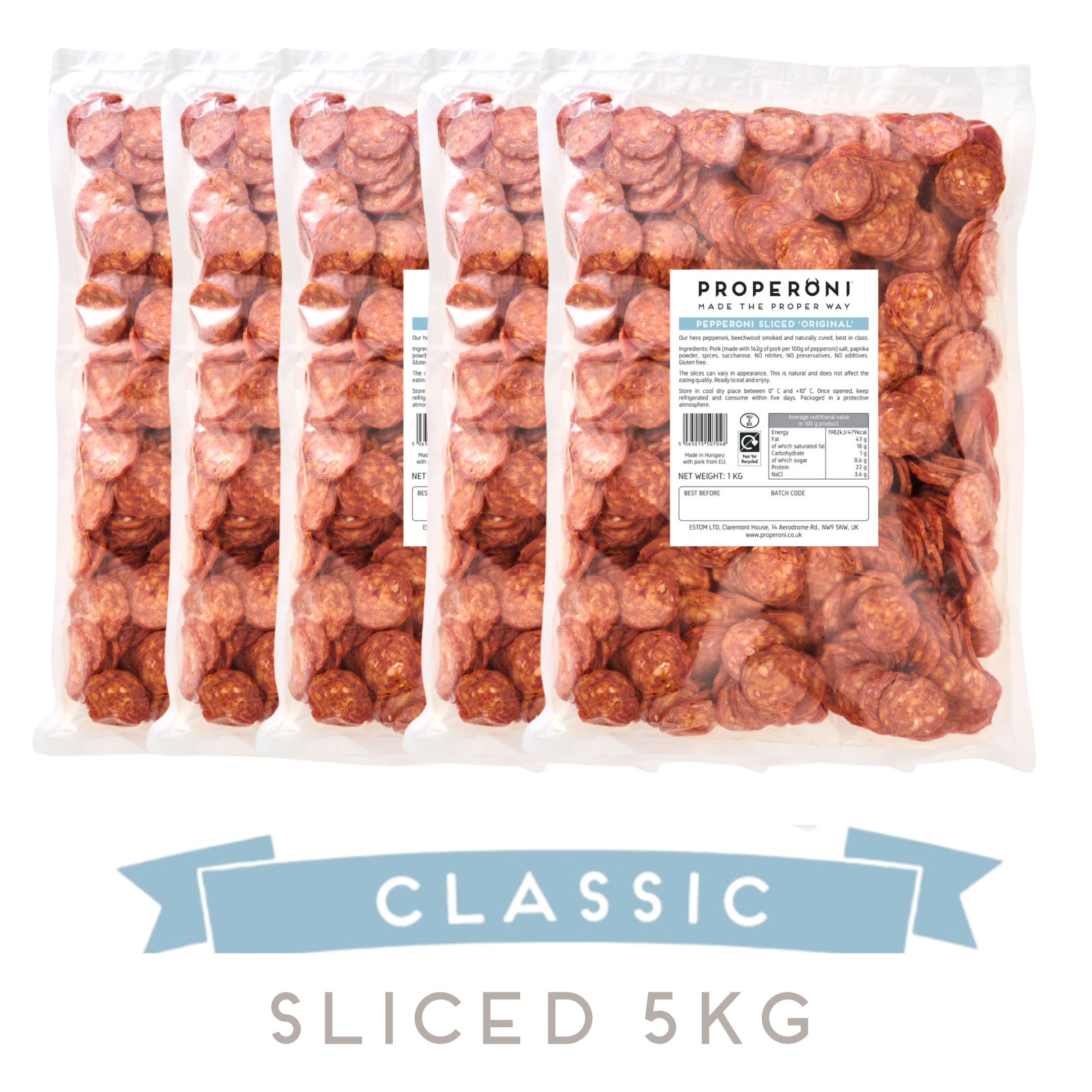 Properoni Classic Sliced Pepperoni 5kg