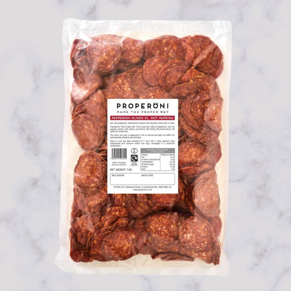 Properoni Hot Paprika Large Sliced Pepperoni 1kg