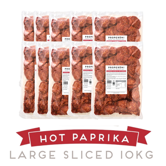 Properoni Hot Paprika Large Sliced Pepperoni 10kg
